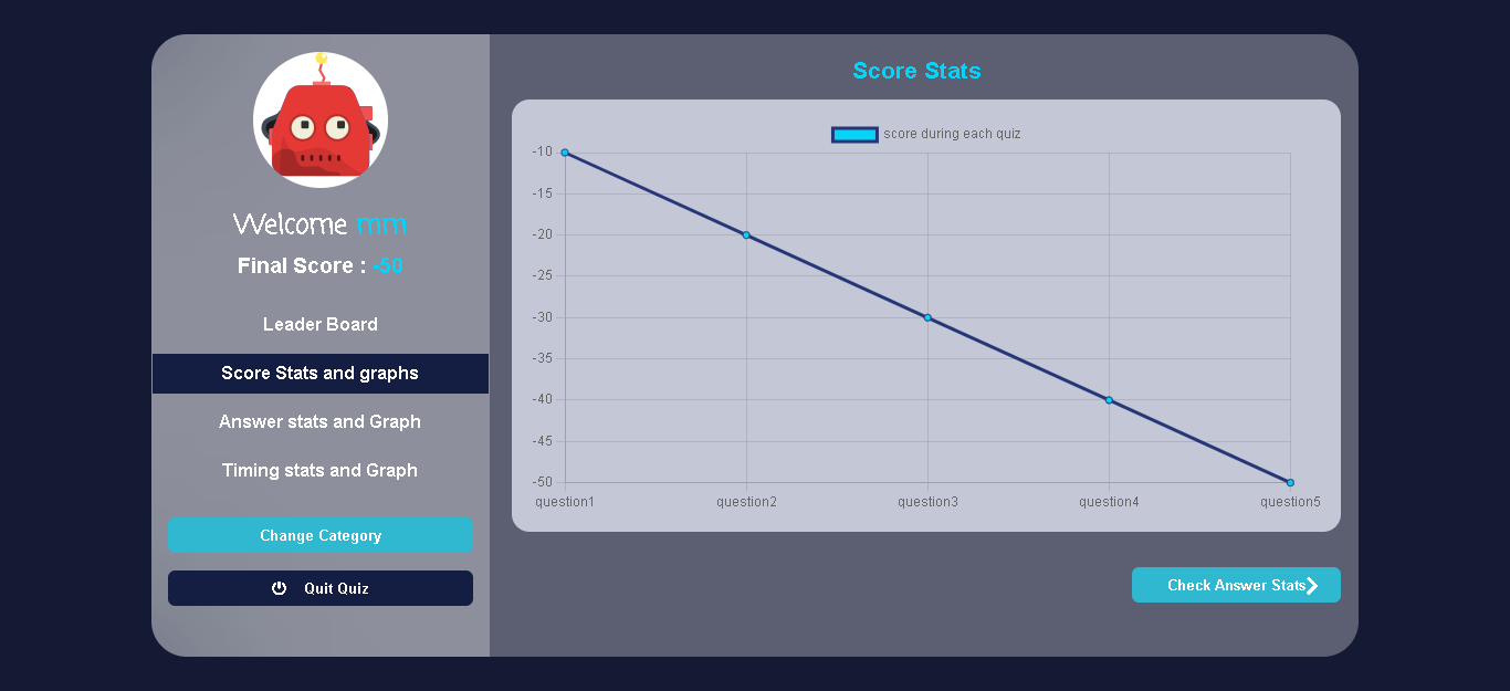 Quiz App Codesandbox